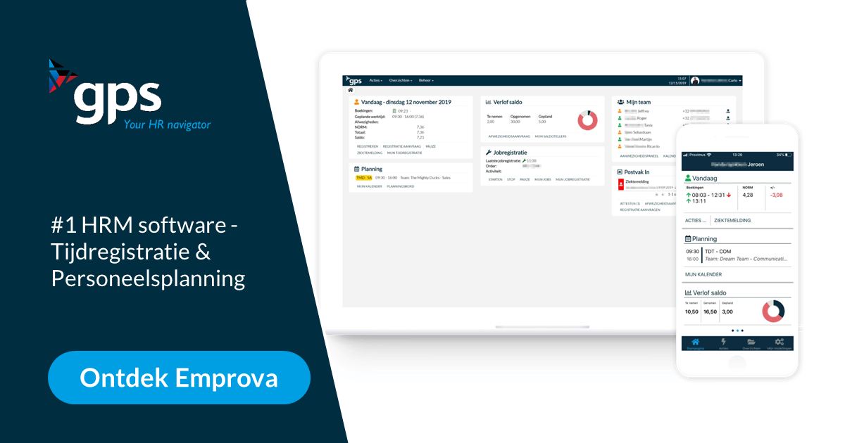 #1 HRM software - Tijdregistratie & Personeelsplanning | GPS
